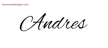 Cursive Name Tattoo Designs Andres Free Graphic - Free Name Designs