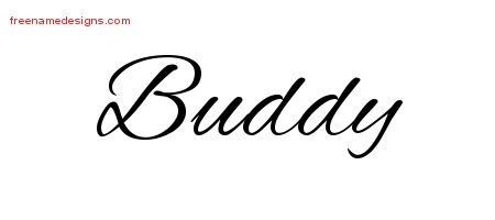 Cursive Name Tattoo Designs Buddy Free Graphic - Free Name Designs
