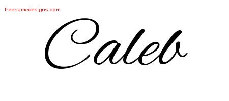 Cursive Name Tattoo Designs Caleb Free Graphic - Free Name Designs