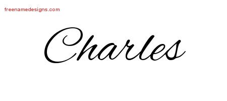 Cursive Name Tattoo Designs Charles Free Graphic - Free Name Designs