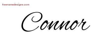 Cursive Name Tattoo Designs Connor Free Graphic - Free Name Designs