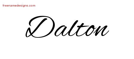 Cursive Name Tattoo Designs Dalton Free Graphic - Free Name Designs