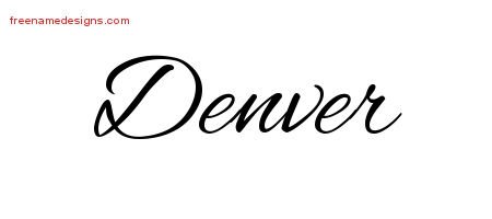 Cursive Name Tattoo Designs Denver Free Graphic - Free Name Designs