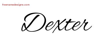 Cursive Name Tattoo Designs Dexter Free Graphic - Free Name Designs