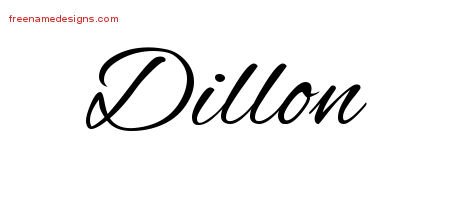 Cursive Name Tattoo Designs Dillon Free Graphic - Free Name Designs