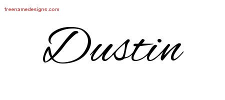 Cursive Name Tattoo Designs Dustin Free Graphic - Free Name Designs