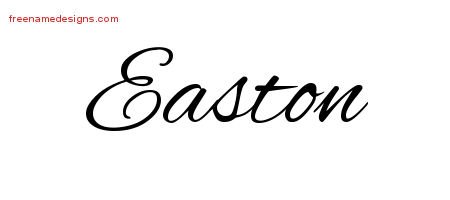 Cursive Name Tattoo Designs Easton Free Graphic - Free Name Designs