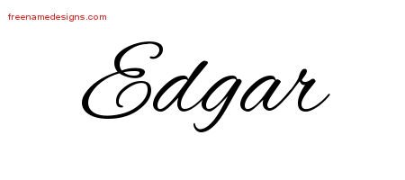 Cursive Name Tattoo Designs Edgar Free Graphic - Free Name Designs