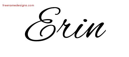 Cursive Name Tattoo Designs Erin Free Graphic - Free Name Designs