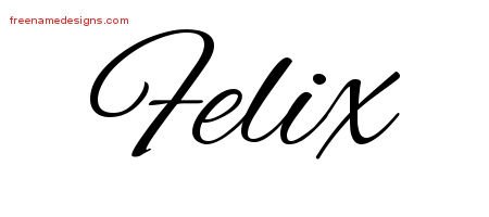 Cursive Name Tattoo Designs Felix Free Graphic - Free Name Designs