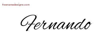 Cursive Name Tattoo Designs Fernando Free Graphic - Free Name Designs