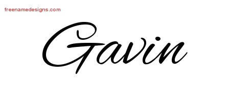 Cursive Name Tattoo Designs Gavin Free Graphic - Free Name Designs