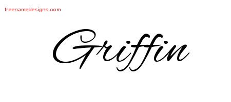 Cursive Name Tattoo Designs Griffin Free Graphic - Free Name Designs