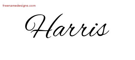 Cursive Name Tattoo Designs Harris Free Graphic - Free Name Designs