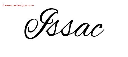 Cursive Name Tattoo Designs Issac Free Graphic - Free Name Designs