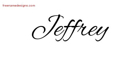 Cursive Name Tattoo Designs Jeffrey Free Graphic - Free Name Designs