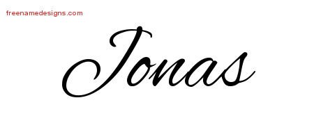 Cursive Name Tattoo Designs Jonas Free Graphic - Free Name Designs