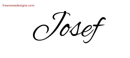 Cursive Name Tattoo Designs Josef Free Graphic - Free Name Designs