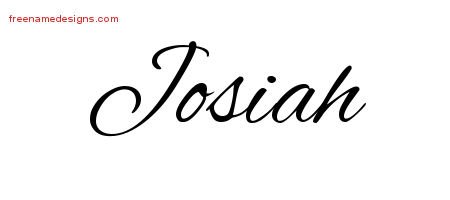 Cursive Name Tattoo Designs Josiah Free Graphic - Free Name Designs