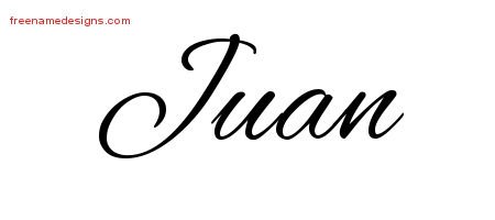 Cursive Name Tattoo Designs Juan Free Graphic - Free Name Designs