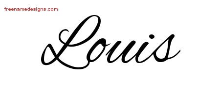 Cursive Name Tattoo Designs Louis Free Graphic - Free Name Designs
