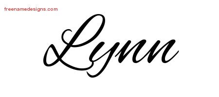 Cursive Name Tattoo Designs Lynn Free Graphic - Free Name Designs