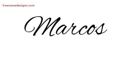 Cursive Name Tattoo Designs Marcos Free Graphic - Free Name Designs