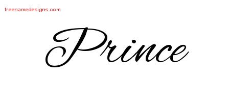 Cursive Name Tattoo Designs Prince Free Graphic - Free Name Designs