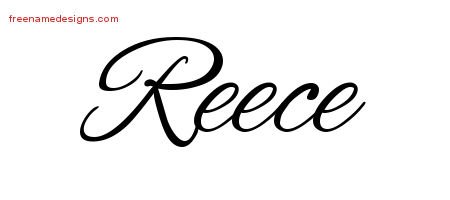 Cursive Name Tattoo Designs Reece Free Graphic - Free Name Designs