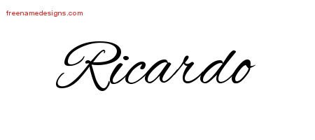 Cursive Name Tattoo Designs Ricardo Free Graphic - Free Name Designs