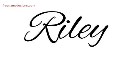 Cursive Name Tattoo Designs Riley Free Graphic - Free Name Designs