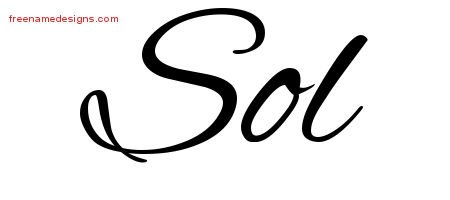 Cursive Name Tattoo Designs Sol Free Graphic - Free Name Designs