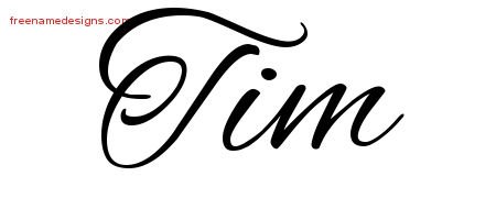 Cursive Name Tattoo Designs Tim Free Graphic - Free Name Designs