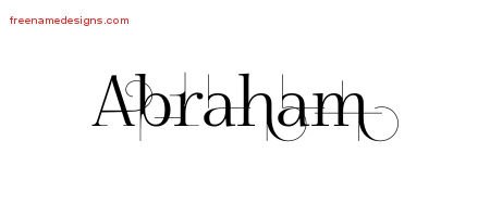 Decorated Name Tattoo Designs Abraham Free Lettering - Free Name Designs