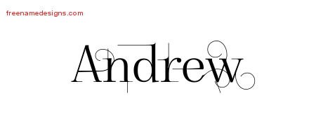 Decorated Name Tattoo Designs Andrew Free Lettering - Free Name Designs