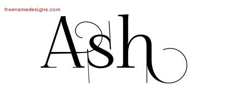 Decorated Name Tattoo Designs Ash Free Lettering - Free Name Designs