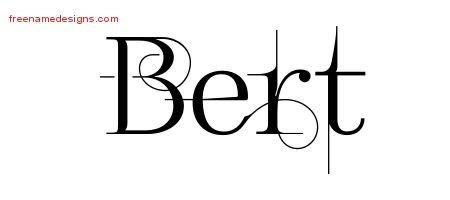 Decorated Name Tattoo Designs Bert Free Lettering - Free Name Designs