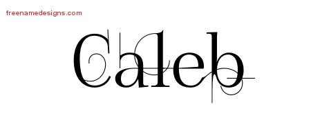 Decorated Name Tattoo Designs Caleb Free Lettering - Free Name Designs