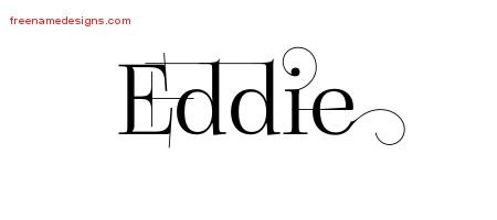 Decorated Name Tattoo Designs Eddie Free Lettering - Free Name Designs