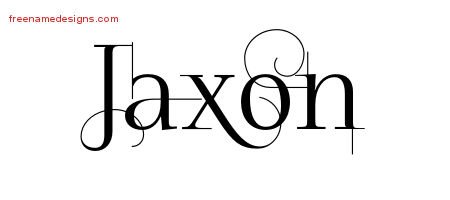 Decorated Name Tattoo Designs Jaxon Free Lettering - Free Name Designs