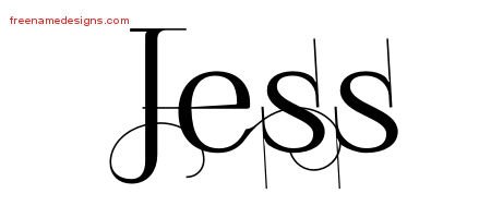 Decorated Name Tattoo Designs Jess Free Lettering - Free Name Designs