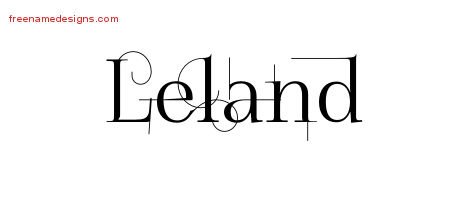 Decorated Name Tattoo Designs Leland Free Lettering - Free Name Designs