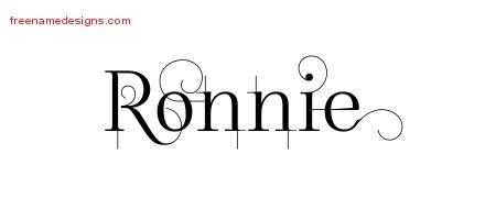 Decorated Name Tattoo Designs Ronnie Free Lettering - Free Name Designs