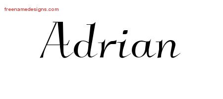 Elegant Name Tattoo Designs Adrian Download Free - Free Name Designs