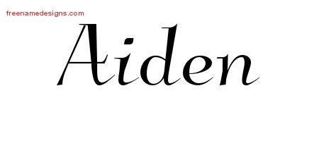 Elegant Name Tattoo Designs Aiden Download Free - Free Name Designs