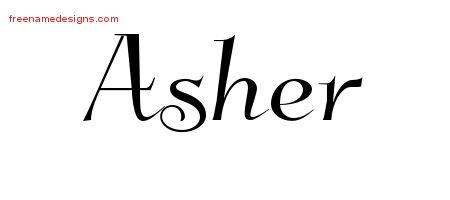 Elegant Name Tattoo Designs Asher Download Free - Free Name Designs