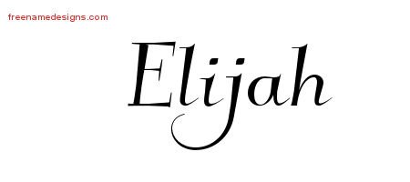 Elegant Name Tattoo Designs Elijah Download Free - Free Name Designs