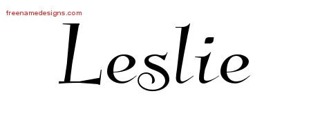 Elegant Name Tattoo Designs Leslie Download Free - Free Name Designs