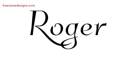 Elegant Name Tattoo Designs Roger Download Free - Free Name Designs