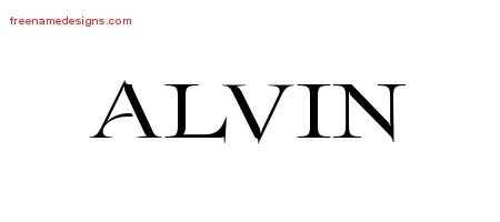 Flourishes Name Tattoo Designs Alvin Graphic Download - Free Name Designs